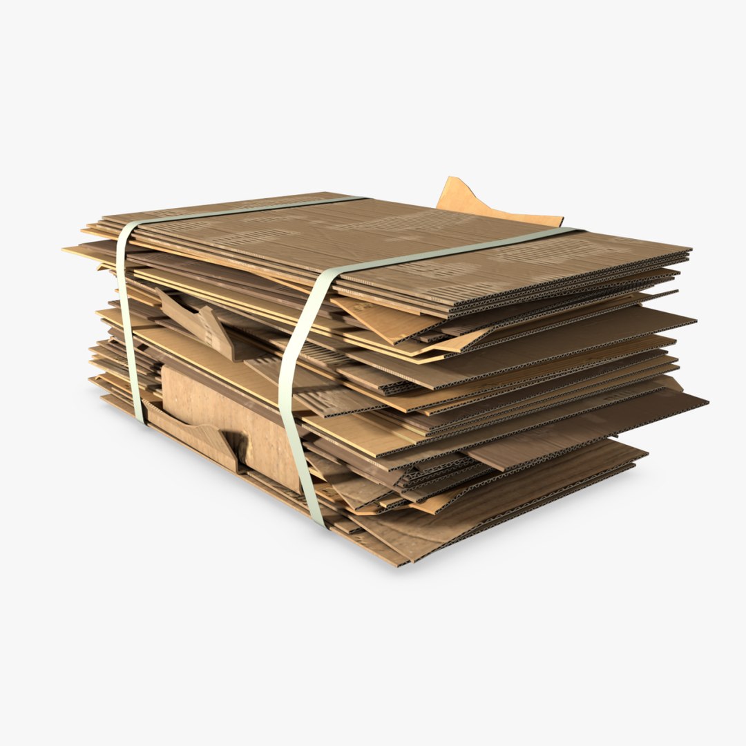 Cardboard Folded Box 3D model - TurboSquid 2059262