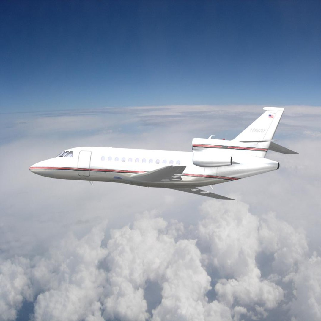 Dassault Falcon Private Livery 3d Max