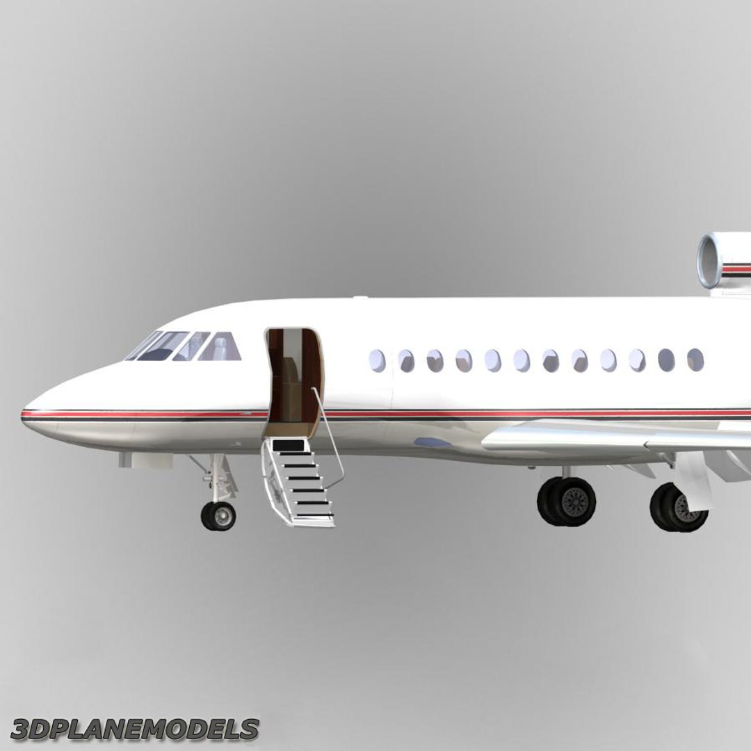 Dassault Falcon Private Livery 3d Max