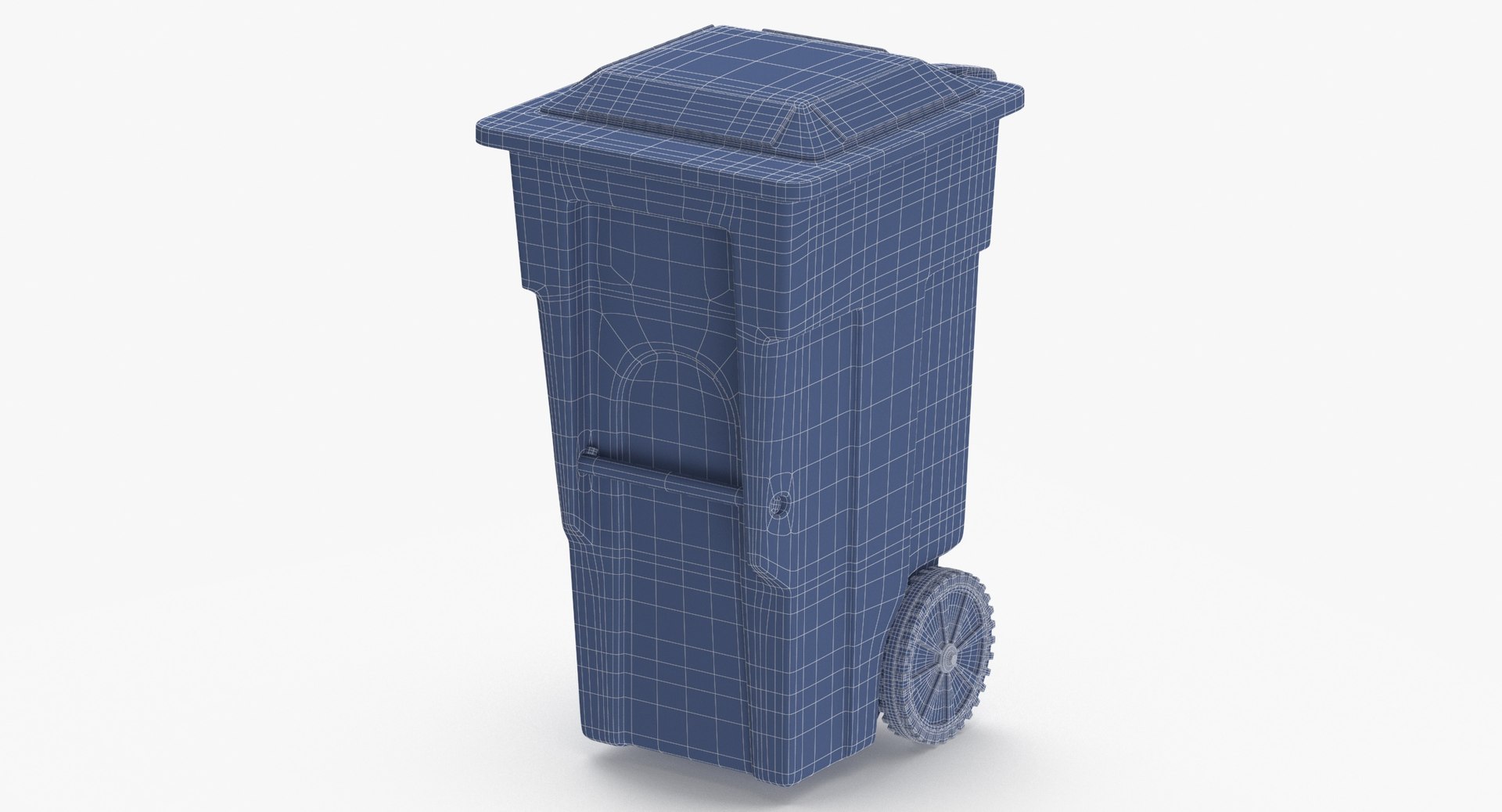 3D Trashcan 03 Blue Dirty - TurboSquid 2056182