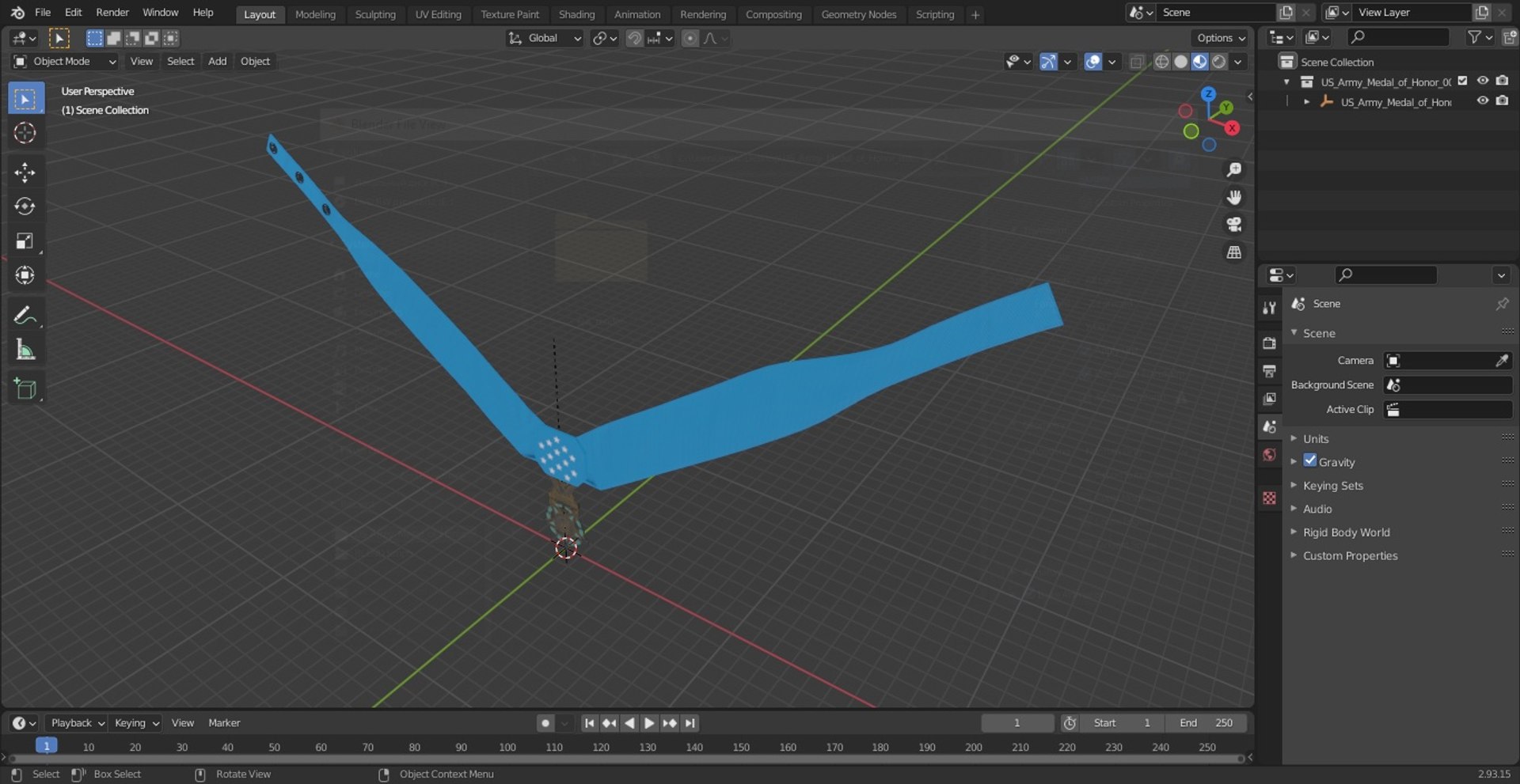 US Army Medal Of Honor 3D Model - TurboSquid 2046647