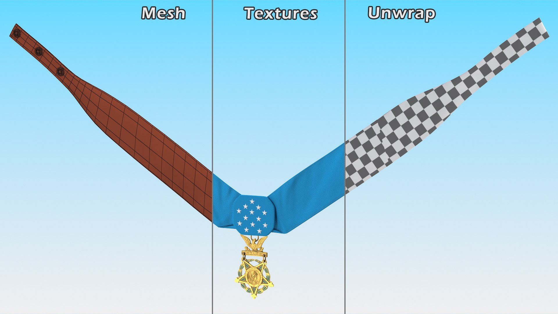 US Army Medal Of Honor 3D Model - TurboSquid 2046647