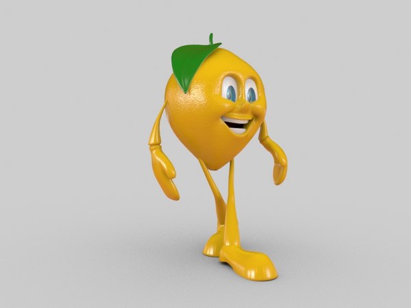 3d lemon character