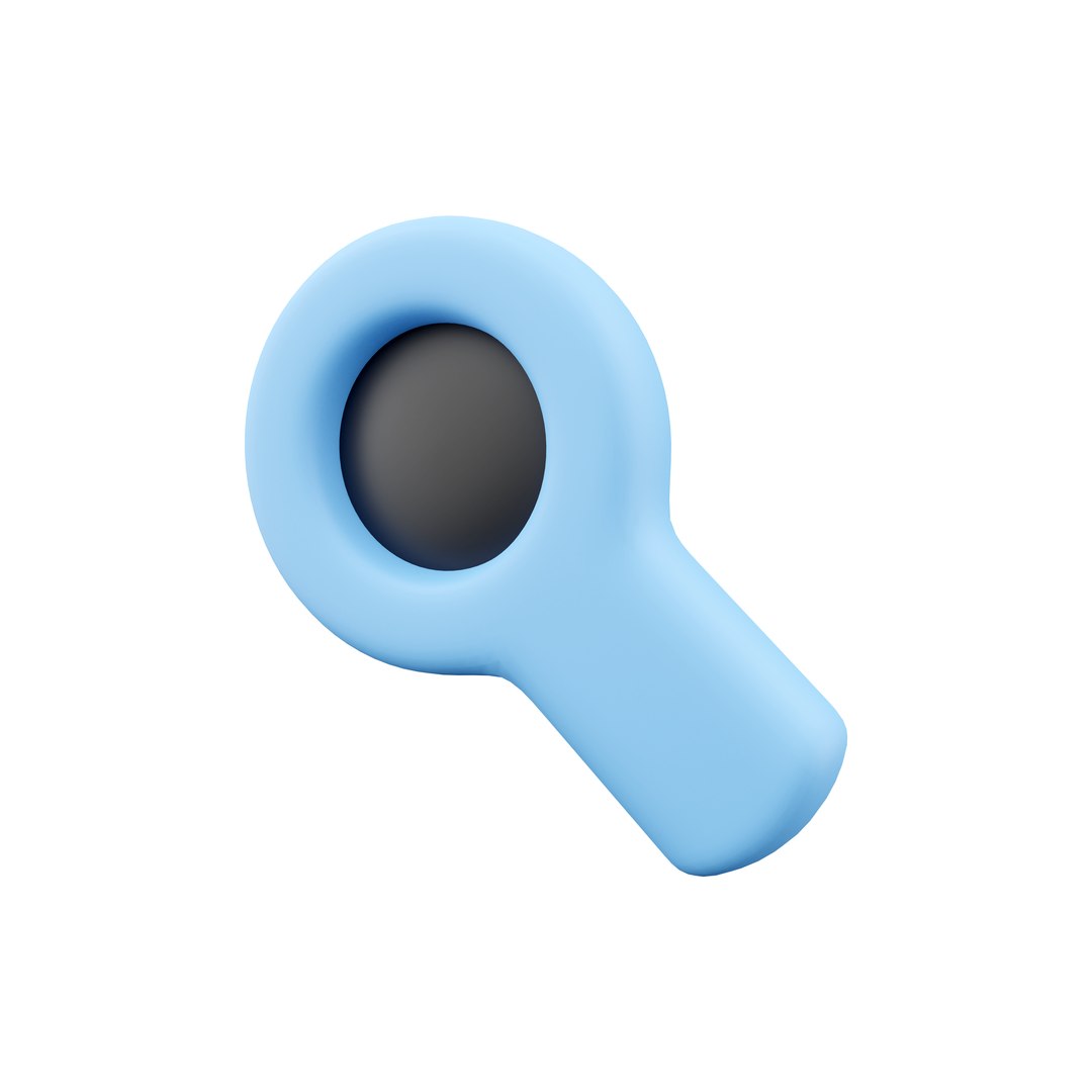 Blue Magnifying Glass Icon 3D Model - TurboSquid 2074903
