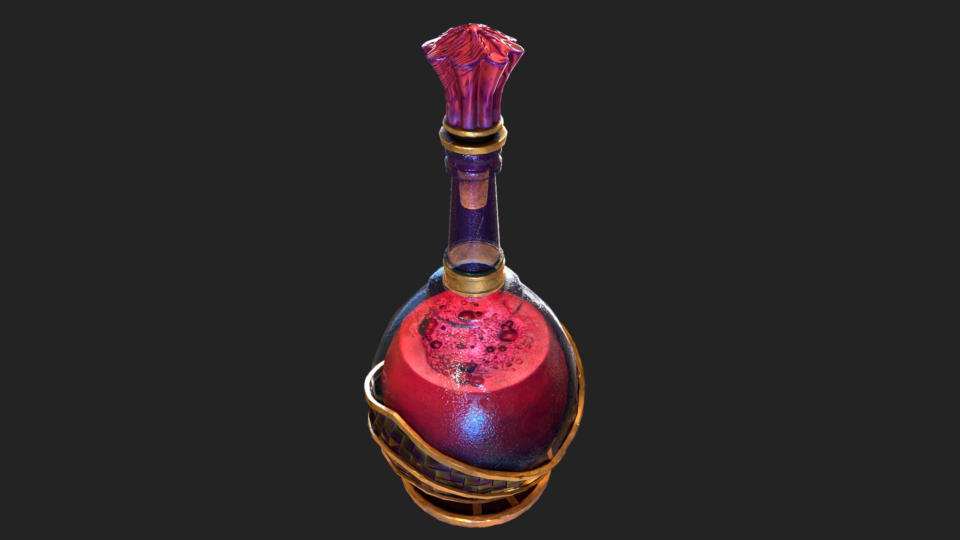 3D Potion In A Bottle Model - TurboSquid 1825427