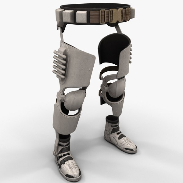 3ds max futuristic soldier leg armor