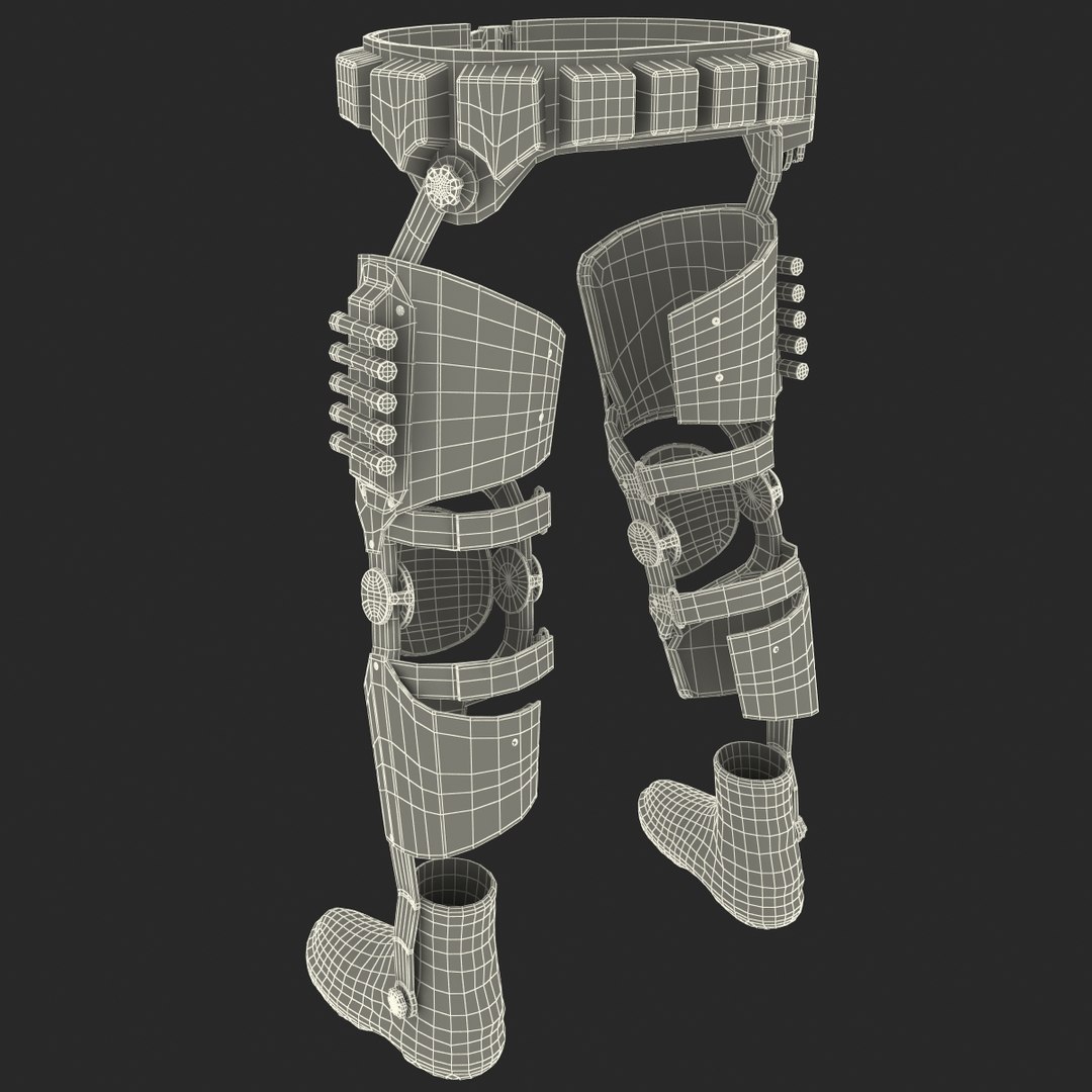 3ds Max Futuristic Soldier Leg Armor