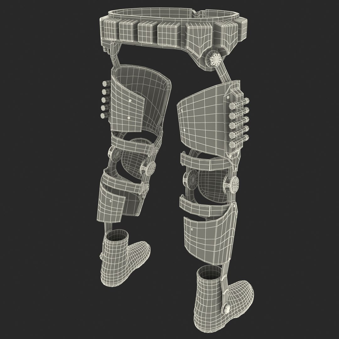 3ds Max Futuristic Soldier Leg Armor
