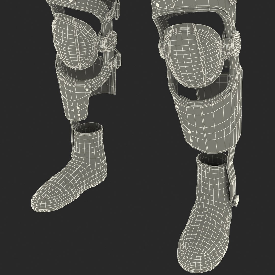 3ds Max Futuristic Soldier Leg Armor