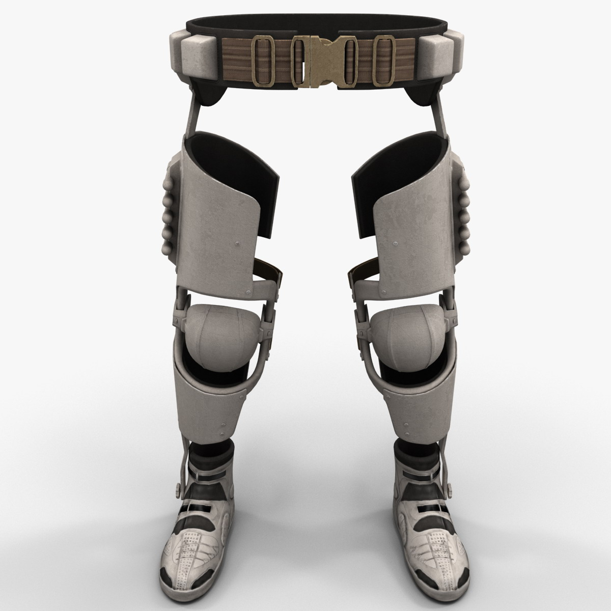 3ds max futuristic soldier leg armor