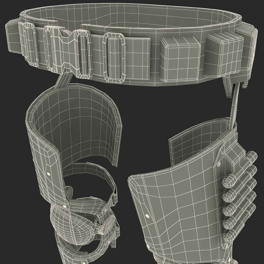 3ds Max Futuristic Soldier Leg Armor