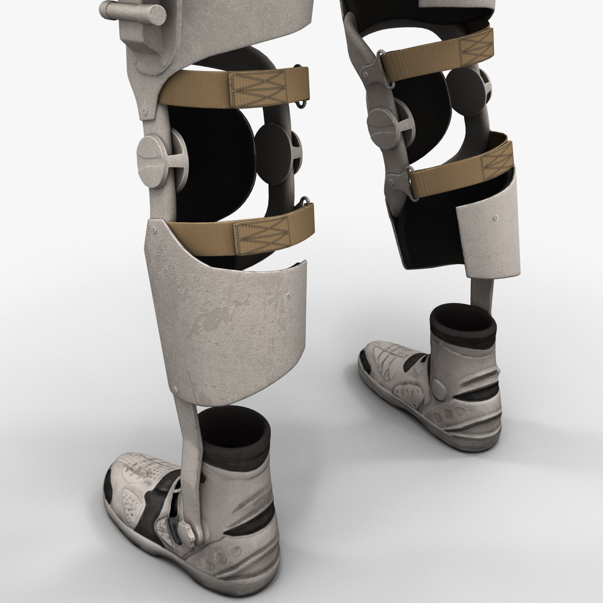 3ds max futuristic soldier leg armor