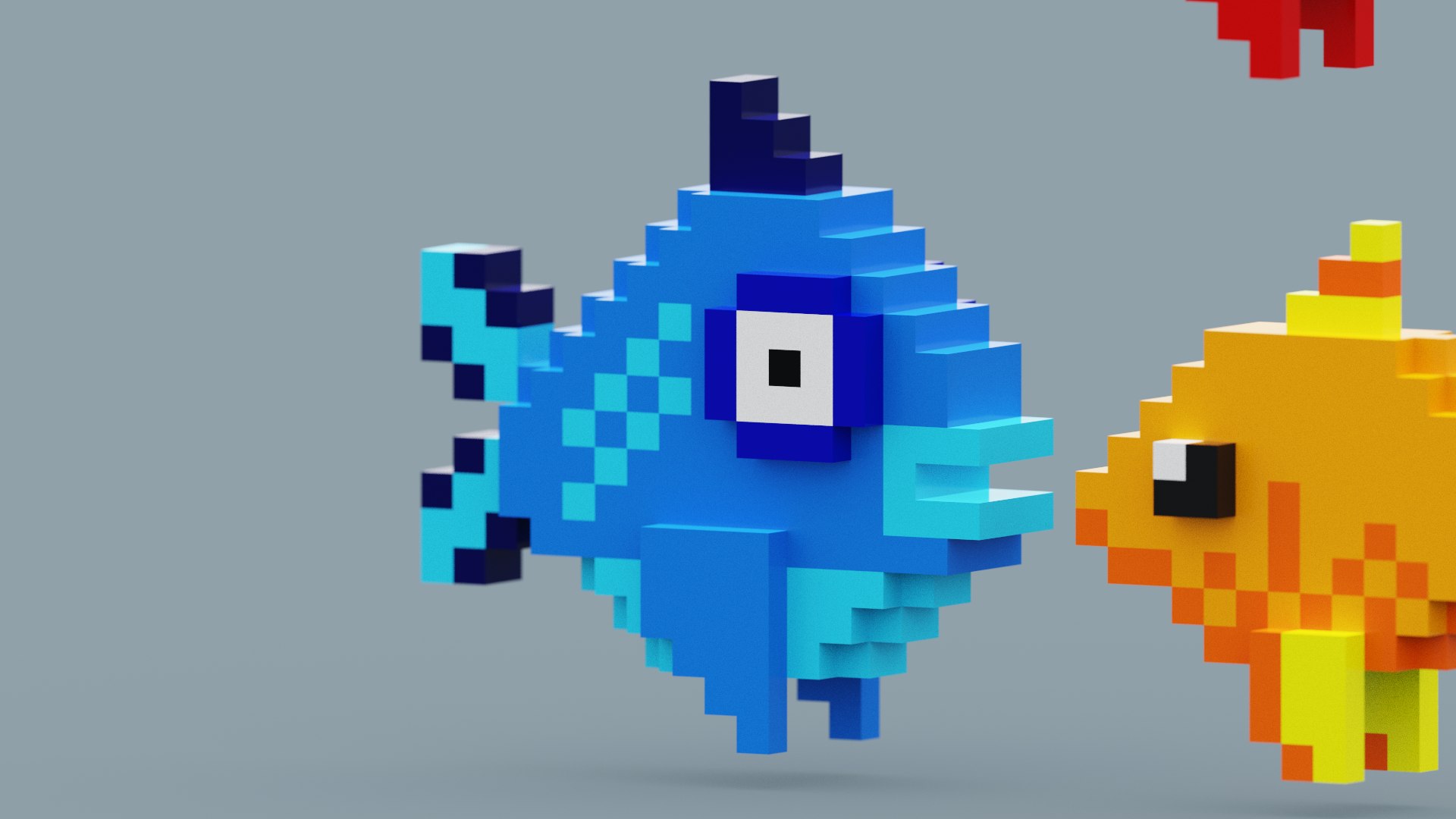 3D Voxel Fish Pack - TurboSquid 2022293