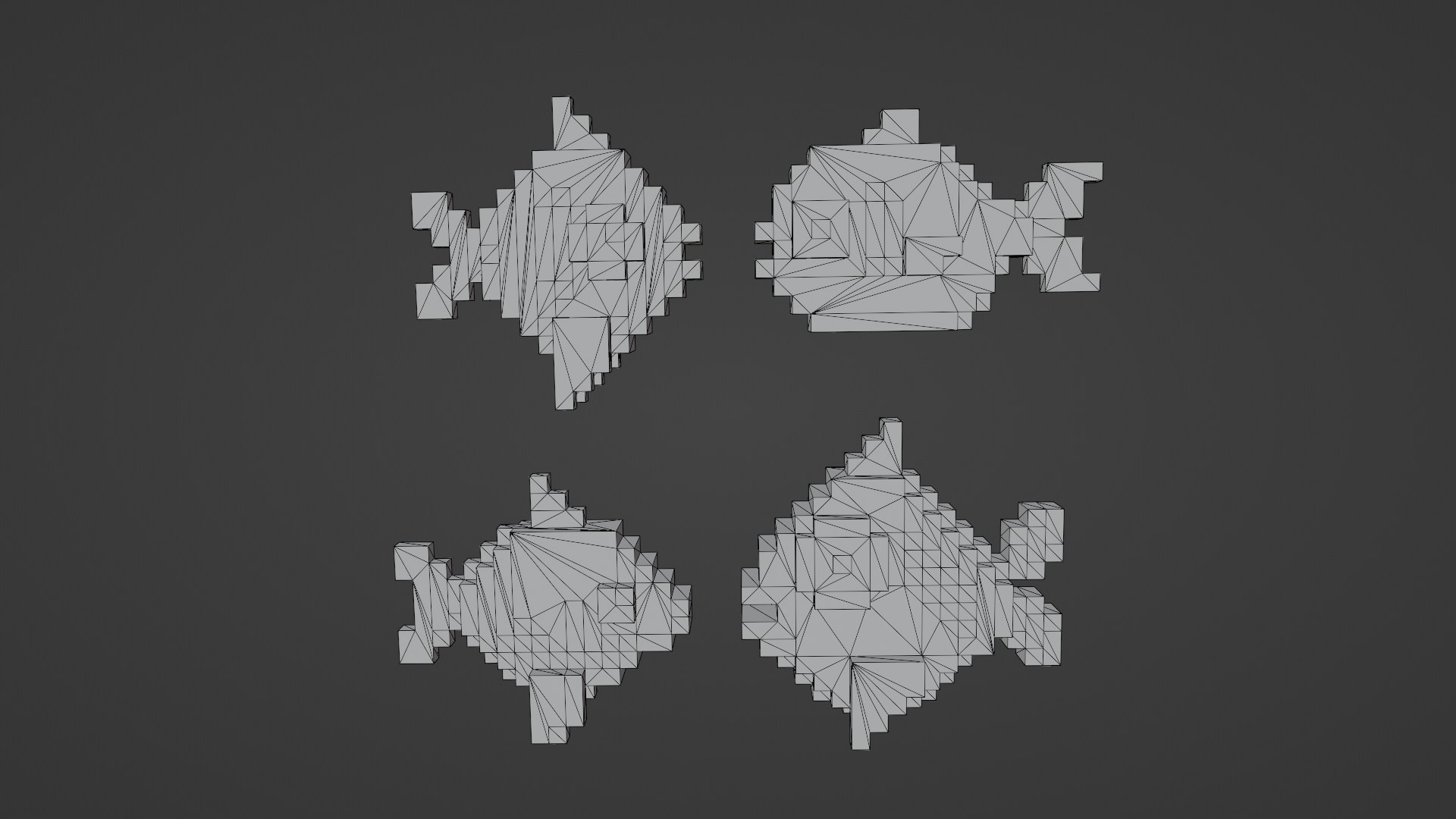 3D Voxel Fish Pack - TurboSquid 2022293
