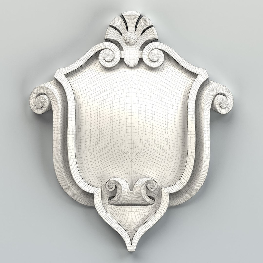 Decorative Cartouche 3D Model - TurboSquid 1400896