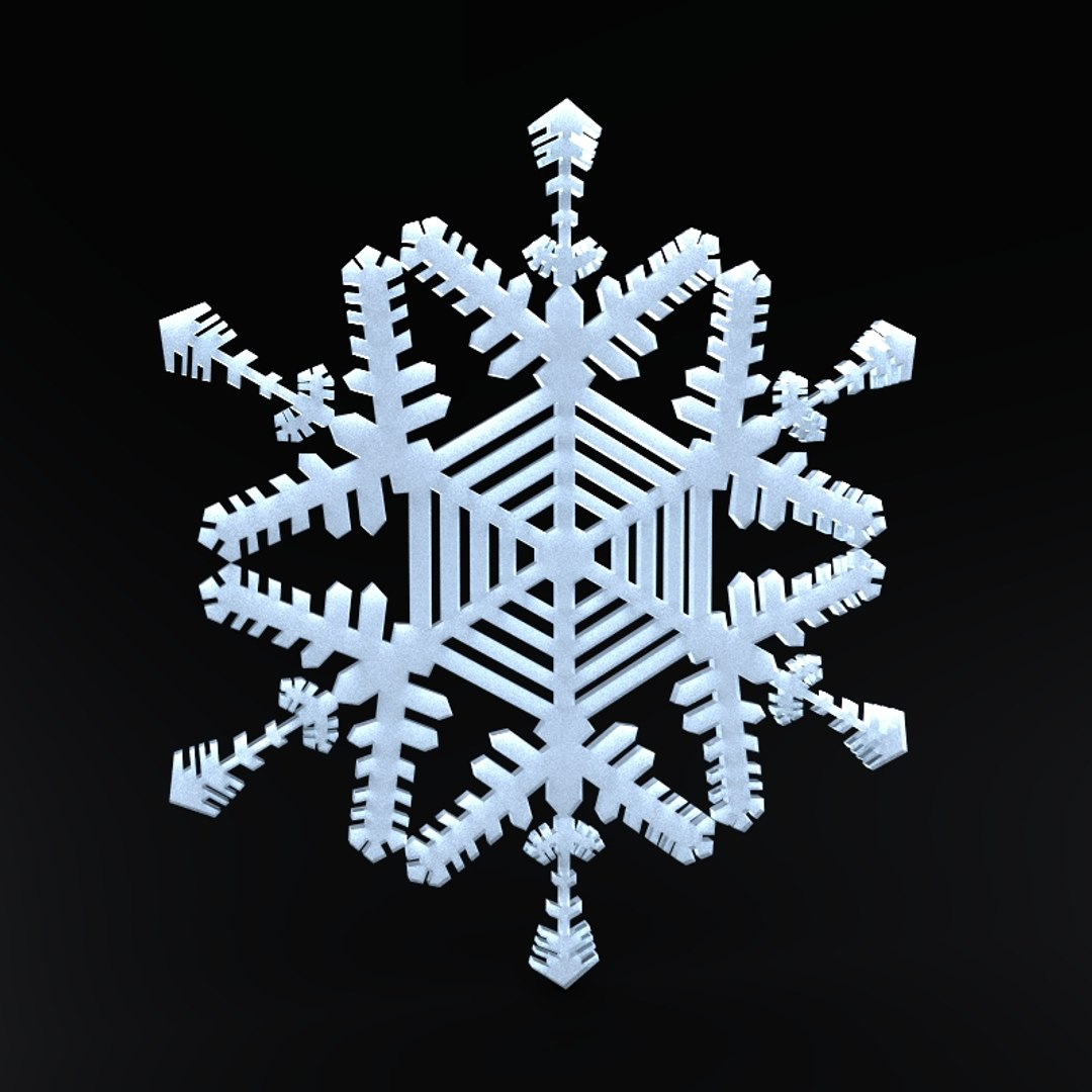 Snowflake Christmas Symbols Obj