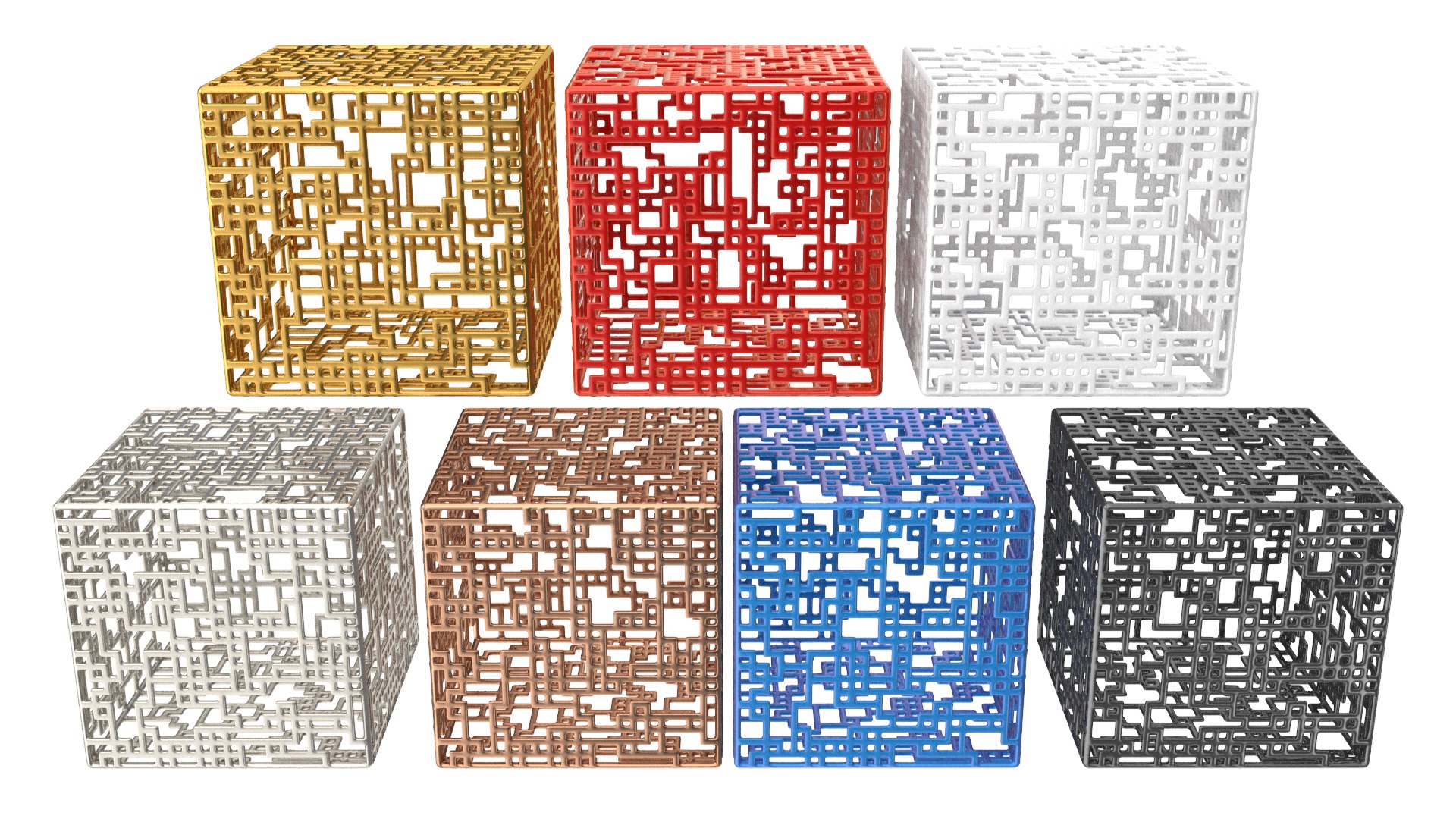 Complex Geometric Shape Object MHT 01 Cube Maze 3D Model - TurboSquid ...