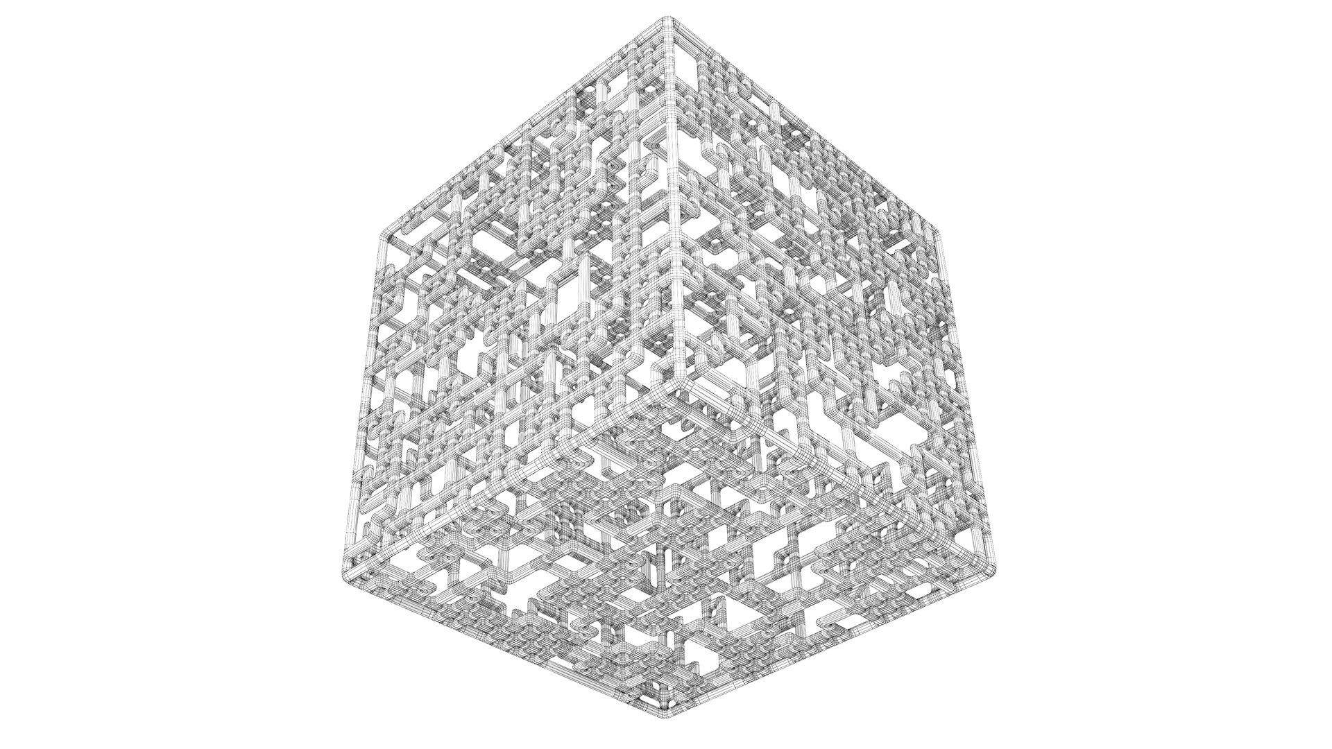 Complex Geometric Shape Object MHT 01 Cube Maze 3D Model - TurboSquid ...