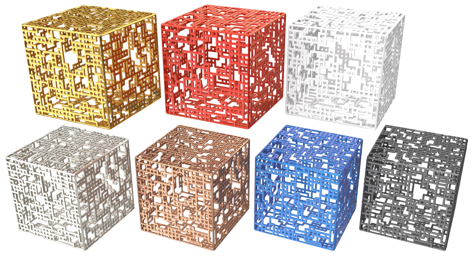 Complex Geometric Shape Object MHT 01 Cube Maze 3D Model - TurboSquid ...