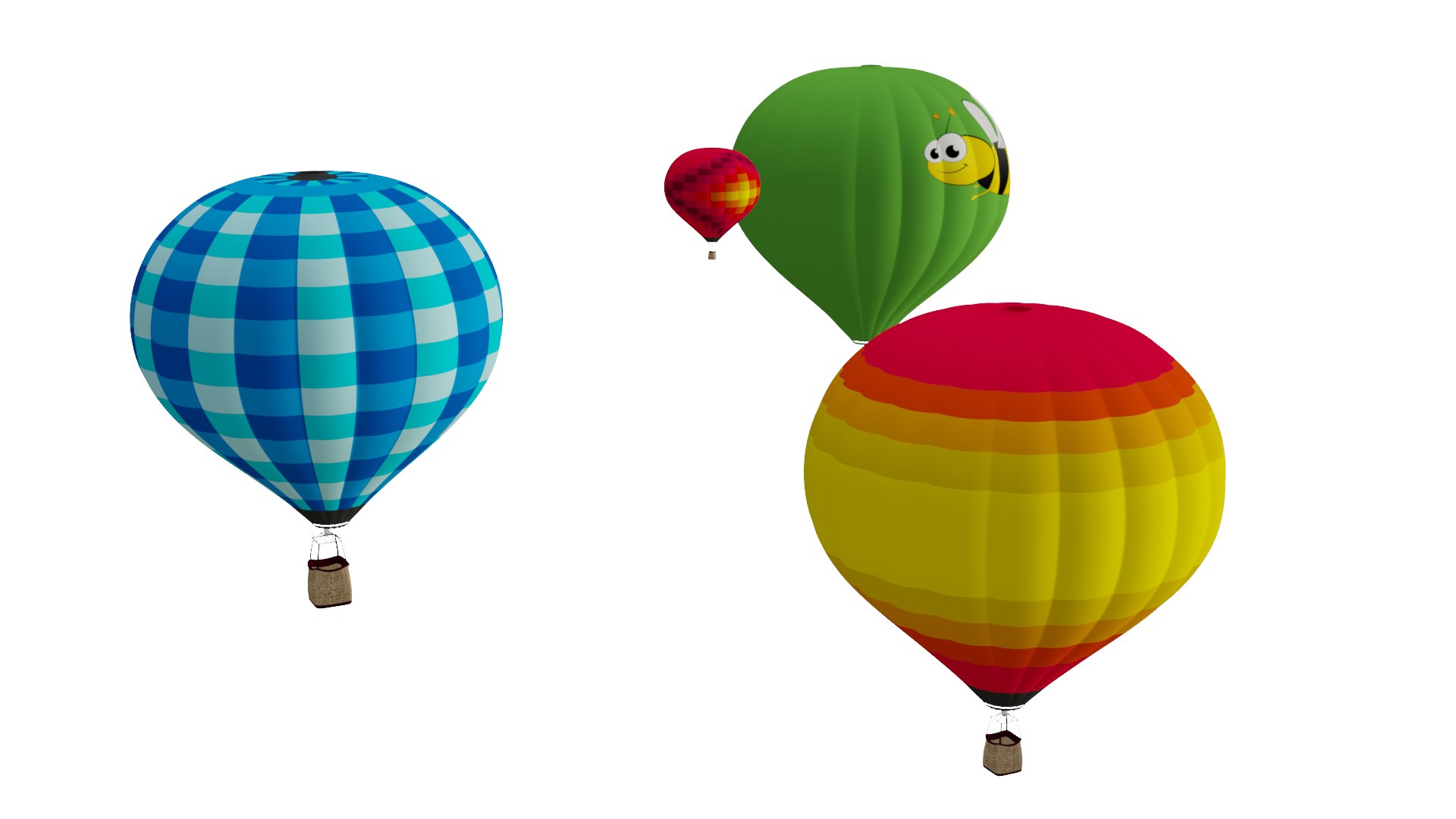 3D Hot Air Balloon Model - TurboSquid 1864257