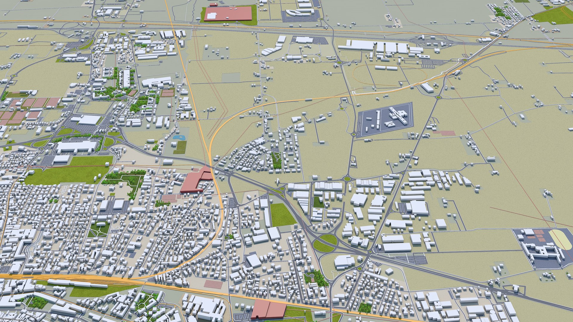 3D city area building model - TurboSquid 1653143