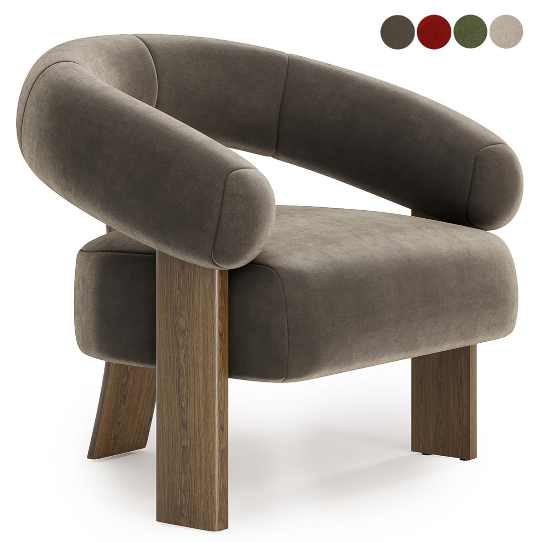 3D Romana Armchair - TurboSquid 2261140