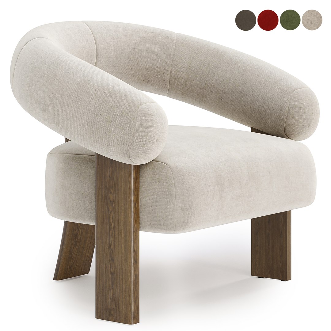 3D Romana Armchair - TurboSquid 2261140