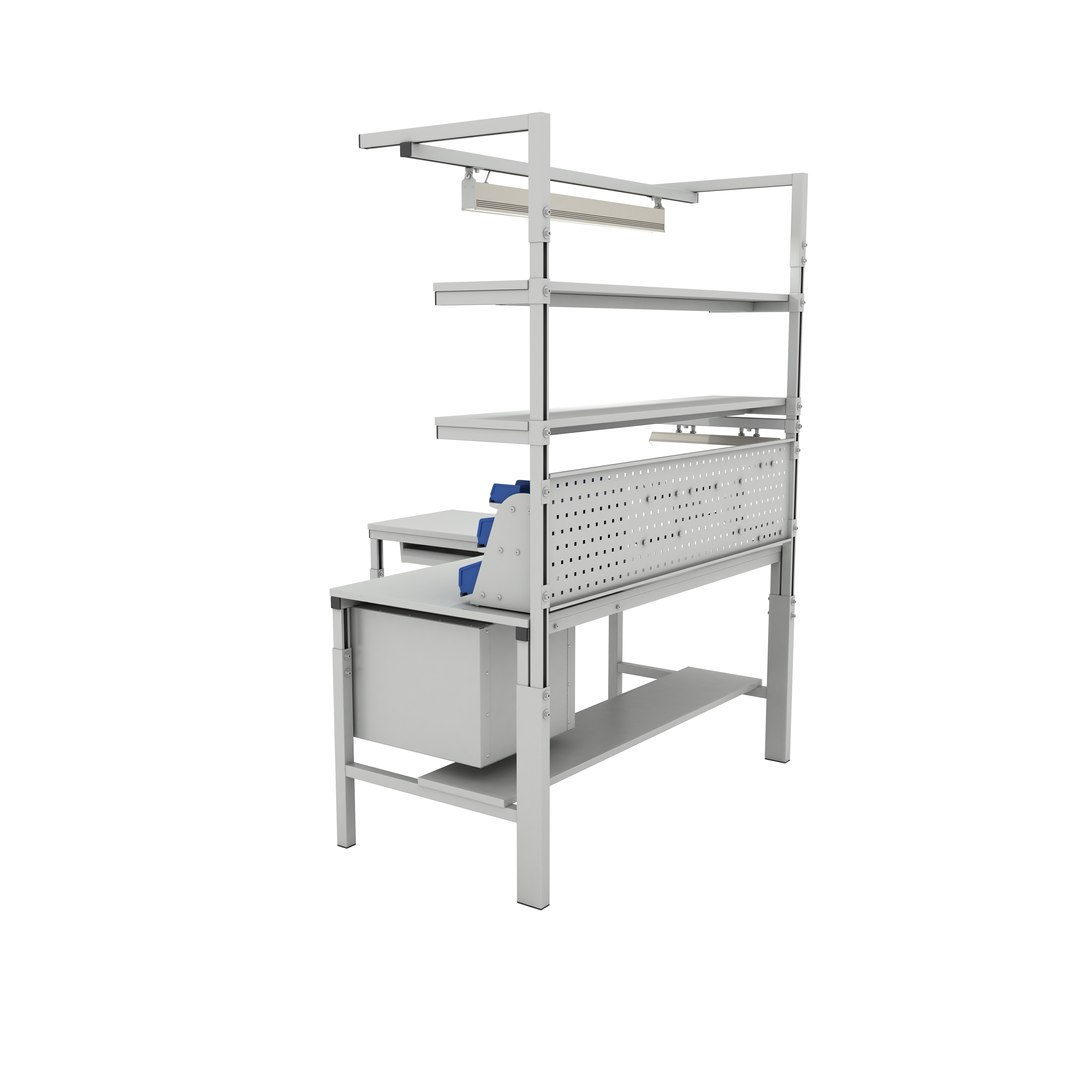 Corner Working Table Model - TurboSquid 1712302