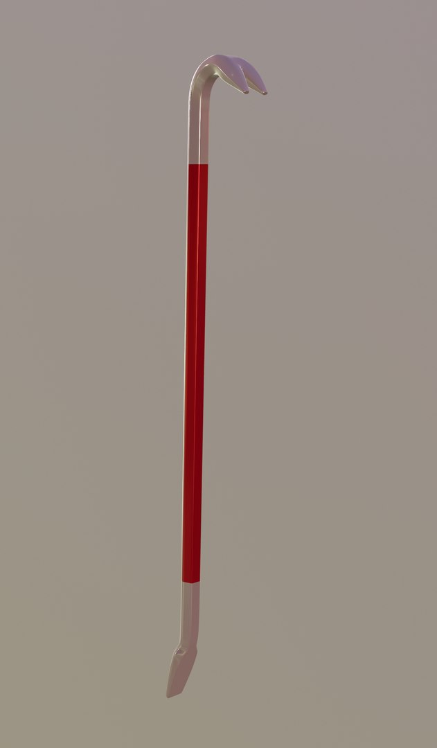 Red Crowbar 3D Model - TurboSquid 1480786