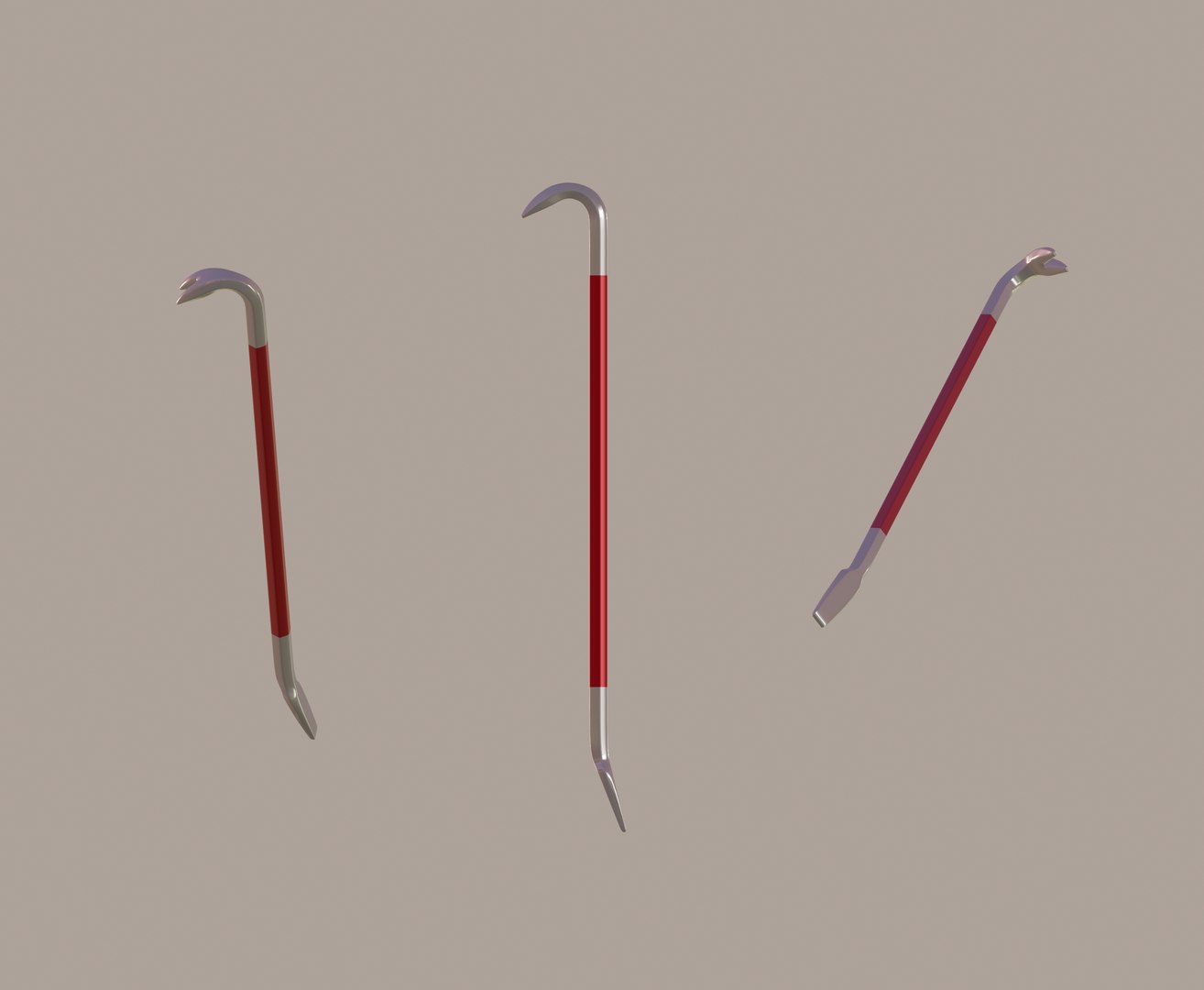 Red Crowbar 3D Model - TurboSquid 1480786