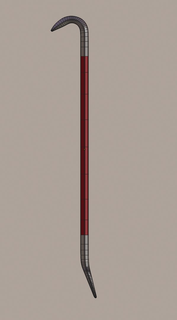 Red Crowbar 3D Model - TurboSquid 1480786
