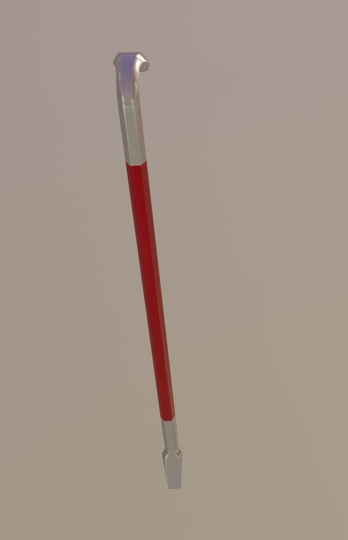 Red Crowbar 3D Model - TurboSquid 1480786