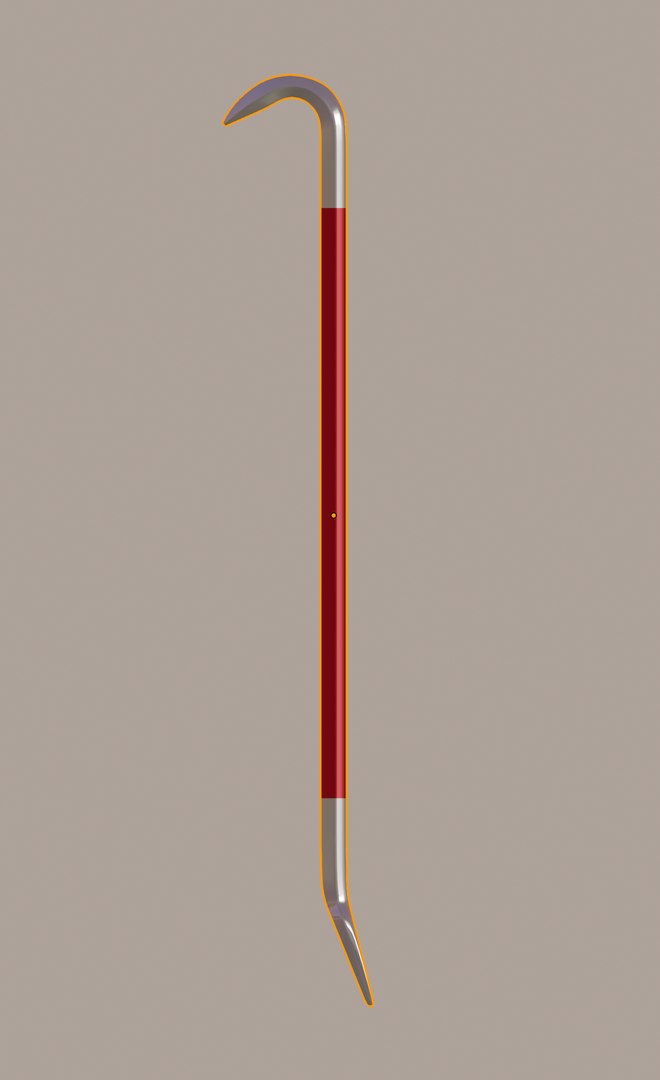 Red Crowbar 3D Model - TurboSquid 1480786