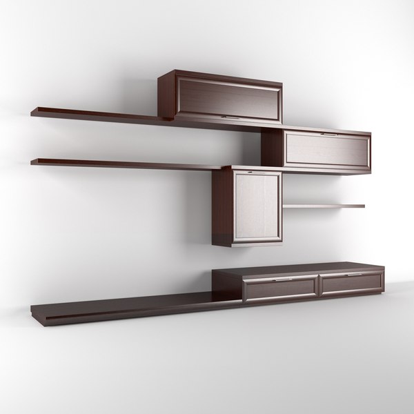 realistic wall unit 3d model