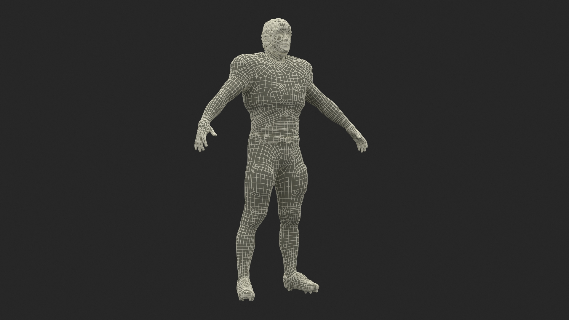 Uniform Football Player With Rugby Helmet Headguard Rigged For Cinema ...