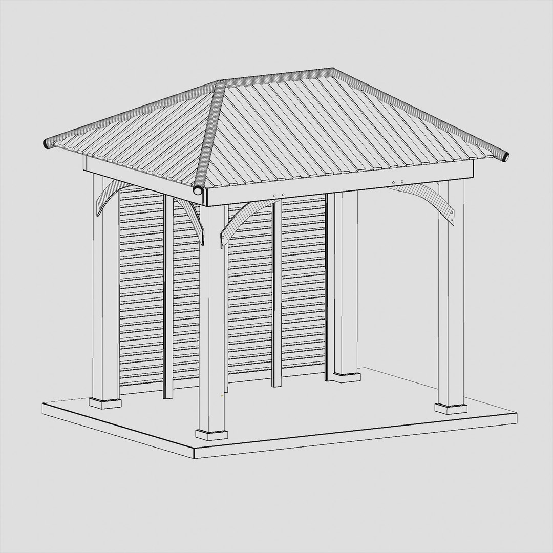 3D Gazebo Model - TurboSquid 1956363