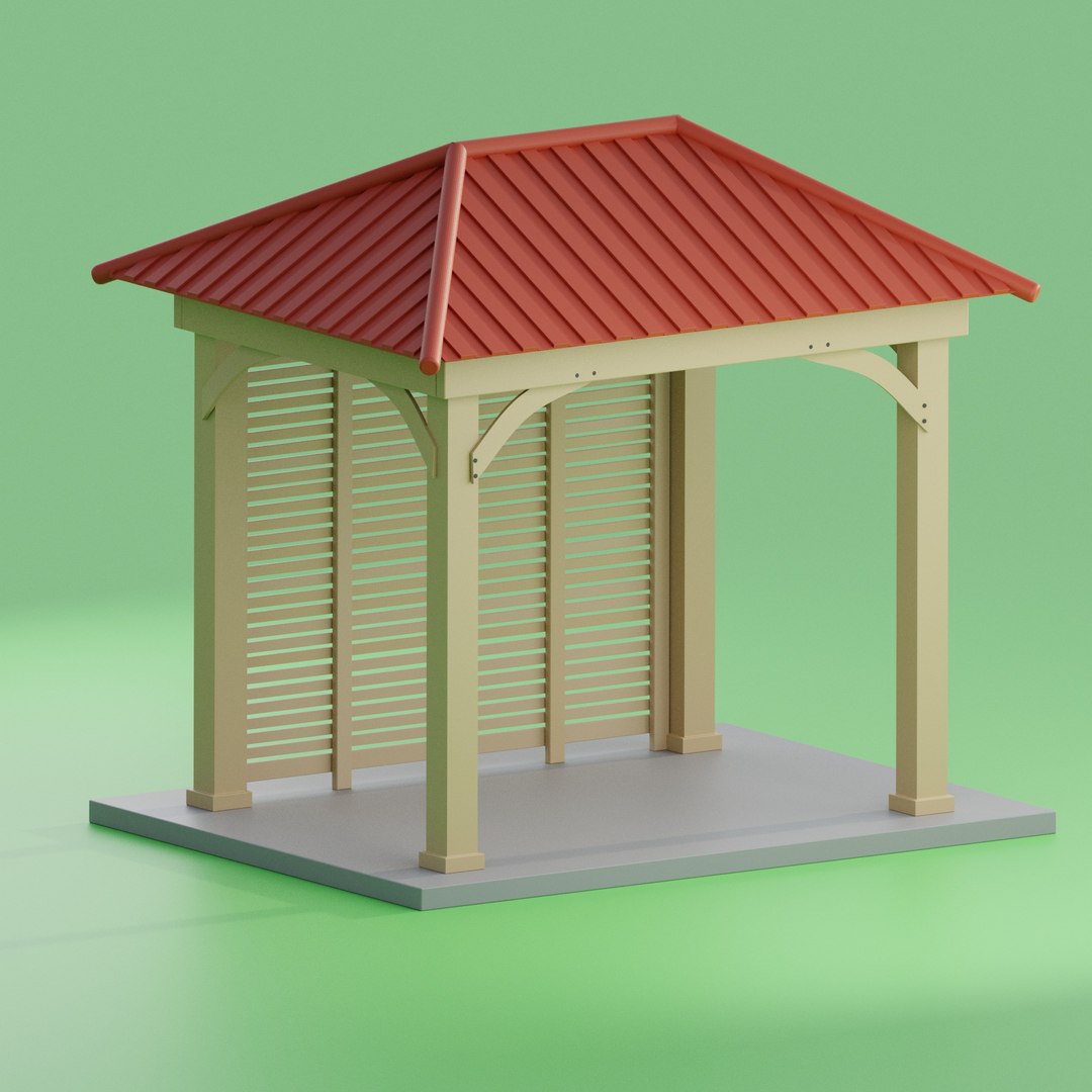 3D Gazebo Model - TurboSquid 1956363