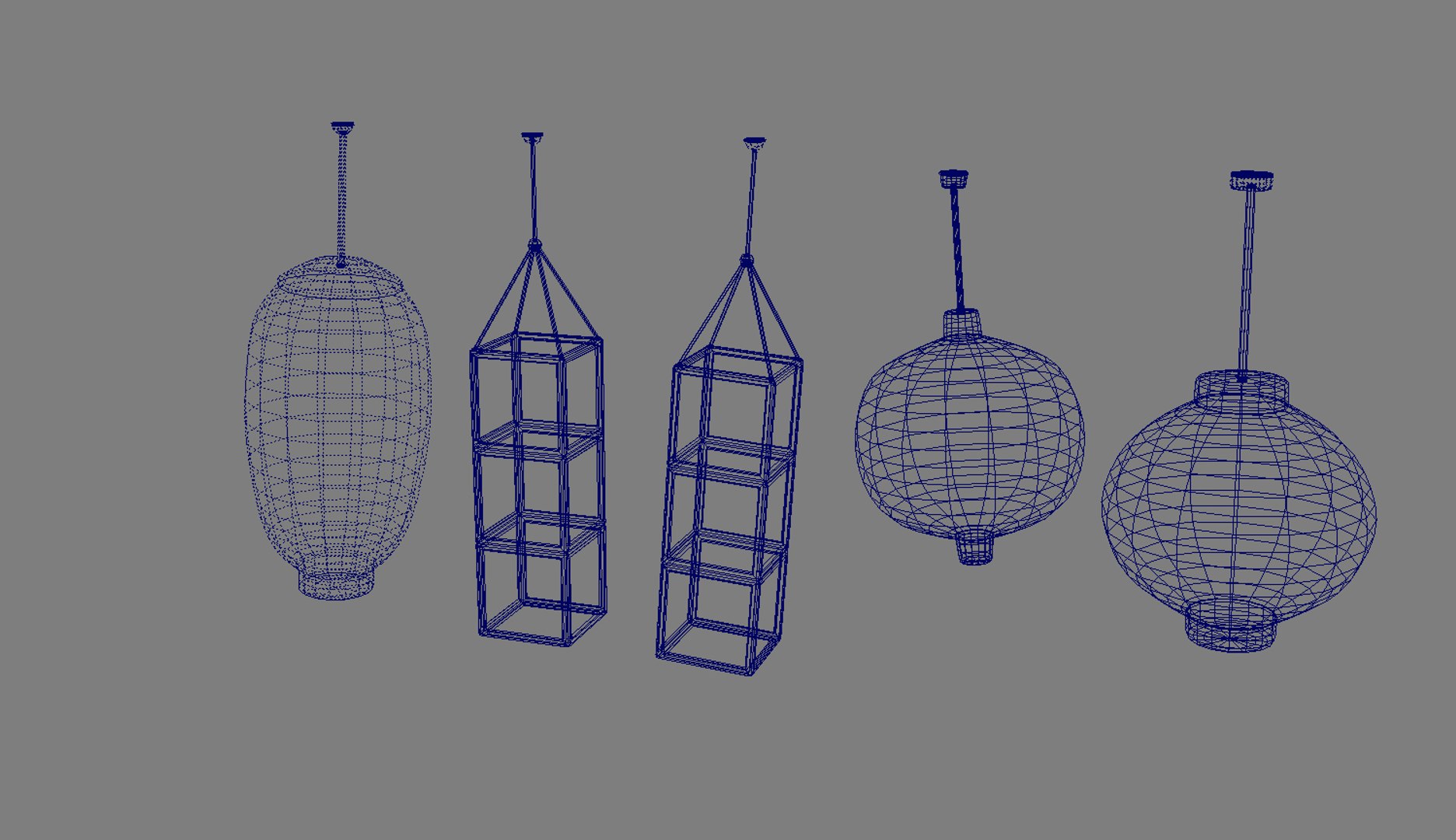 Chinese Lantern Set Obj