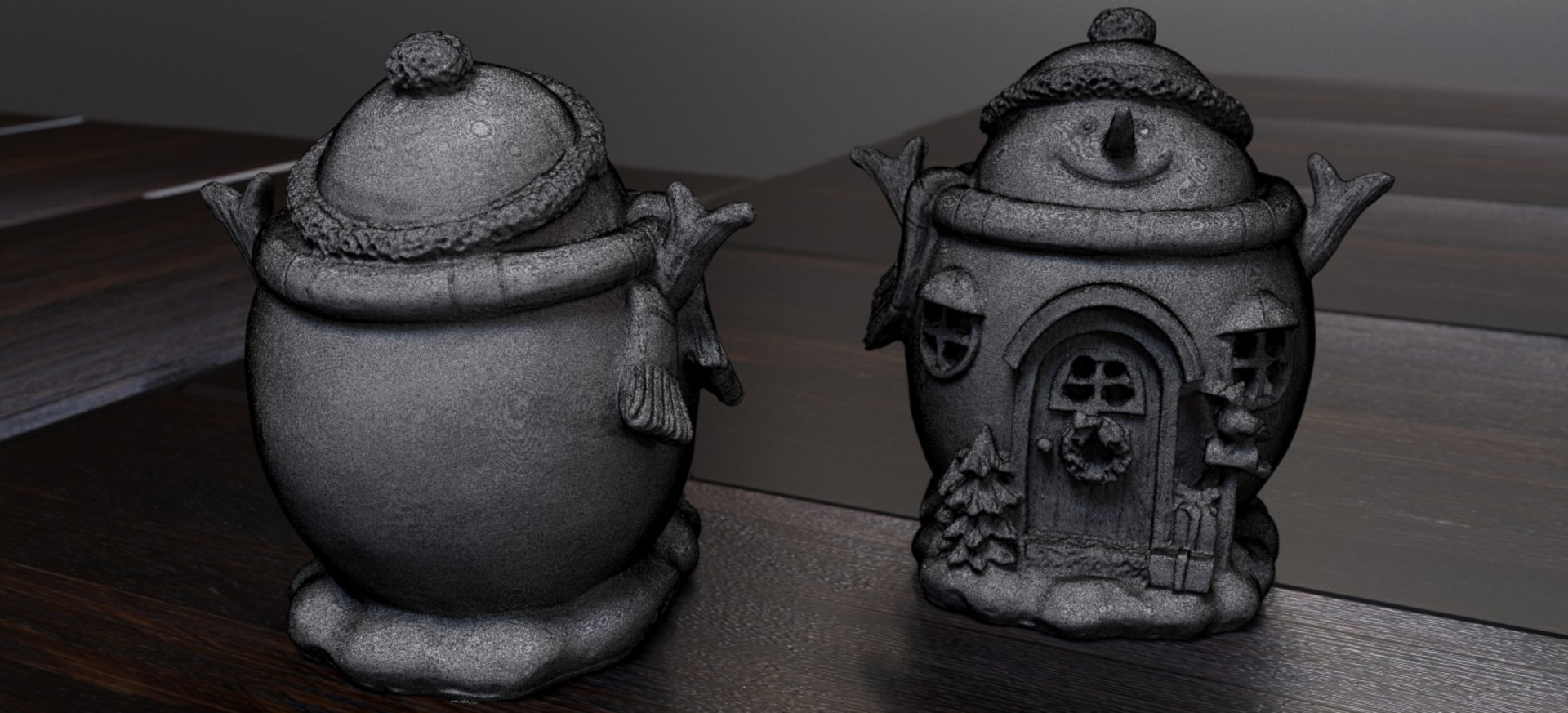 3D noel snow man house model - TurboSquid 1501442