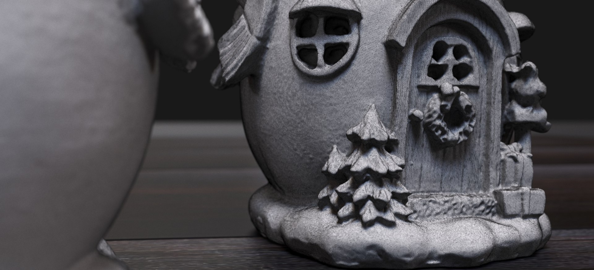 3D noel snow man house model - TurboSquid 1501442