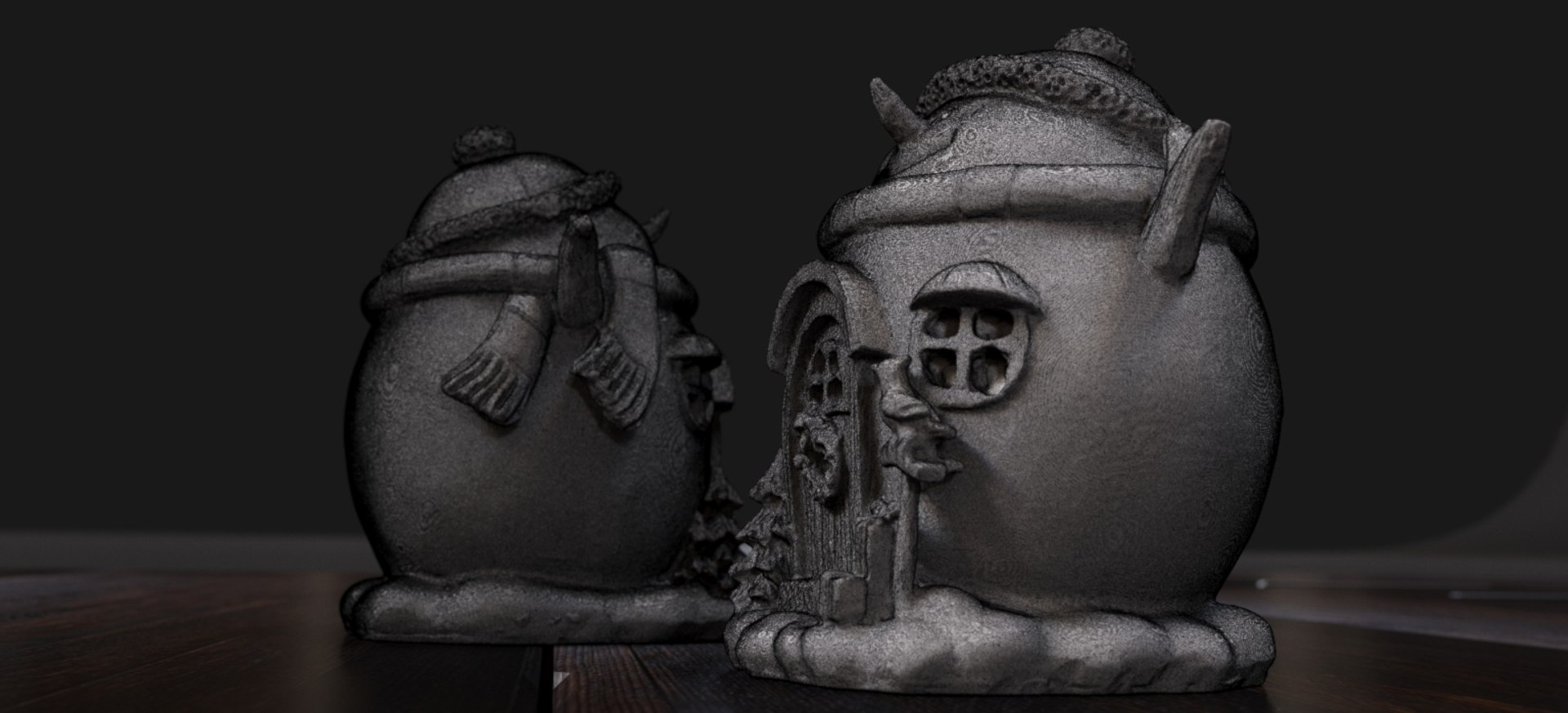 3D noel snow man house model - TurboSquid 1501442