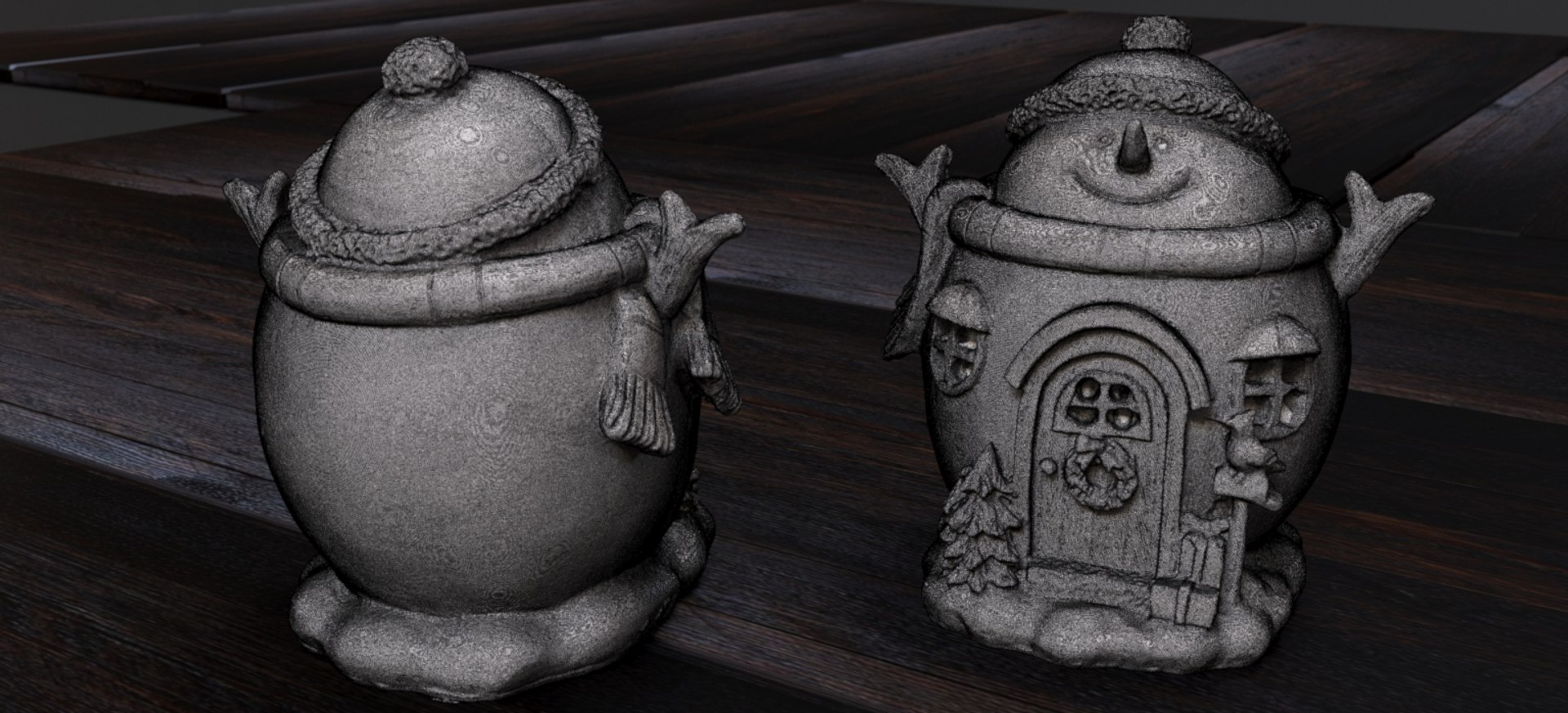 3D noel snow man house model - TurboSquid 1501442