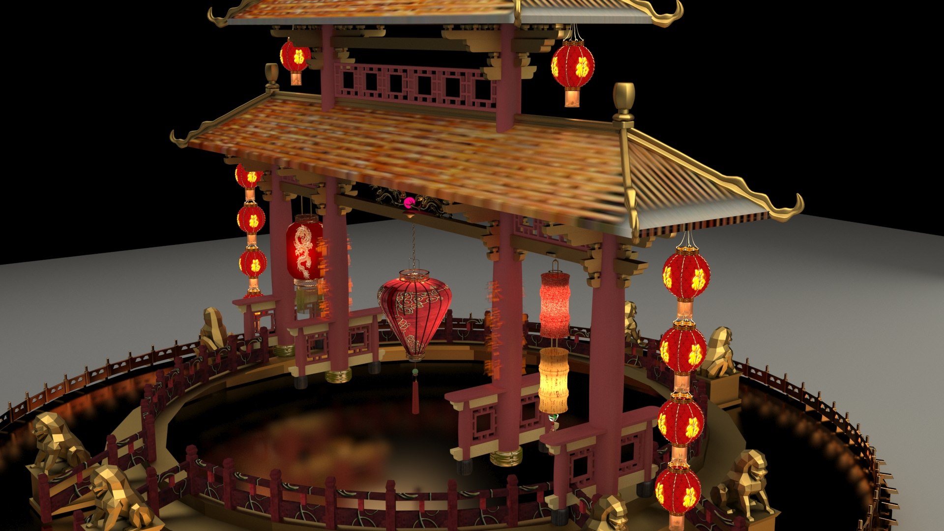 3D model Chinese ancient gate - TurboSquid 2056399