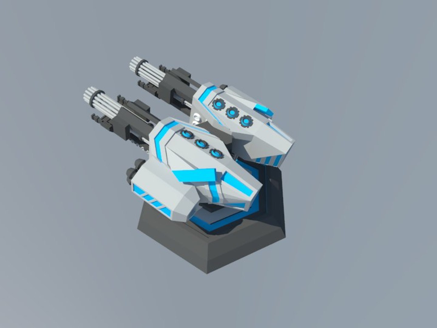3d Machine Guns Turret