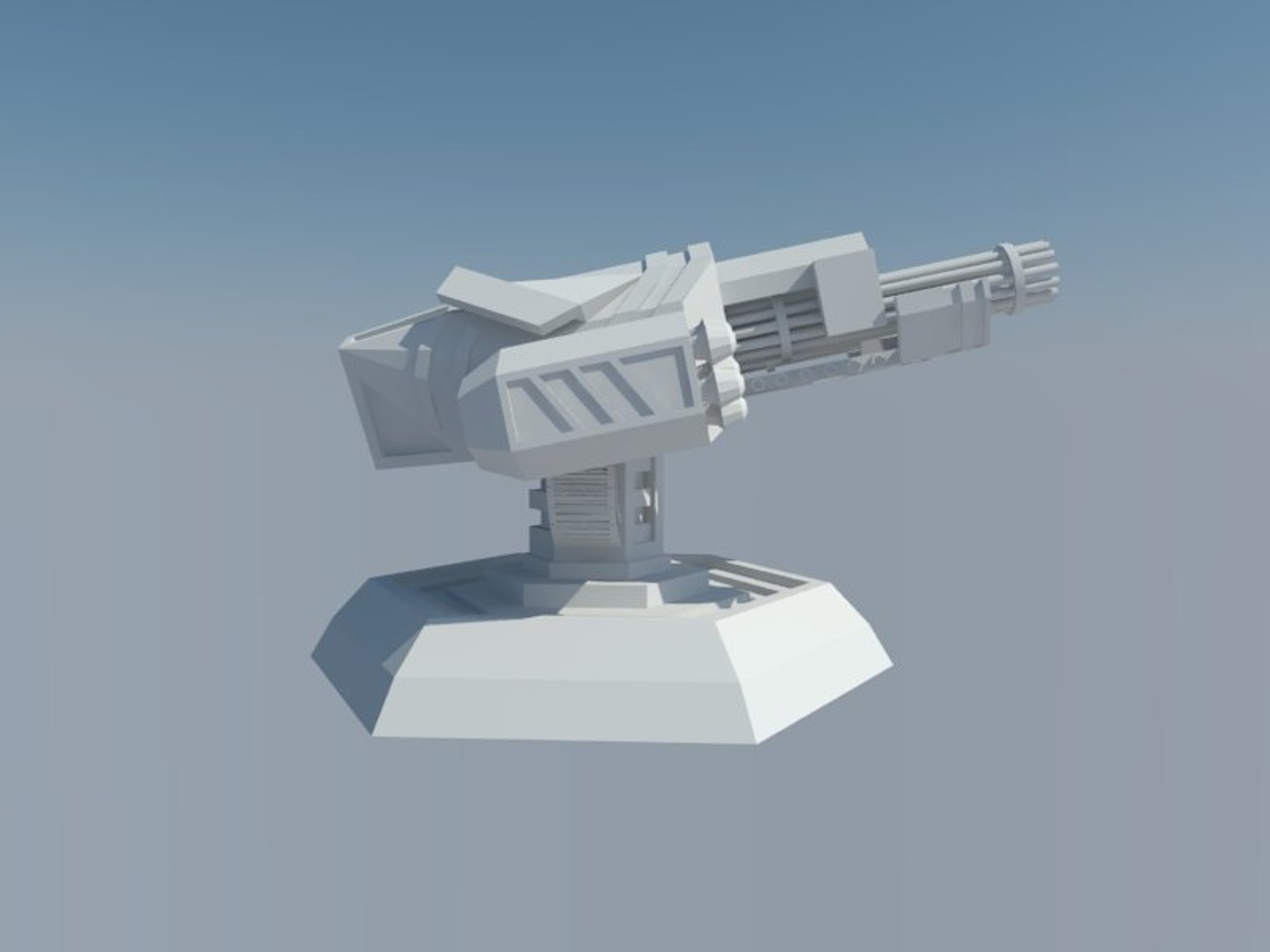 3d Machine Guns Turret