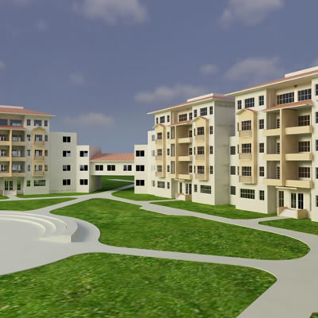 3d Apartment Building Model