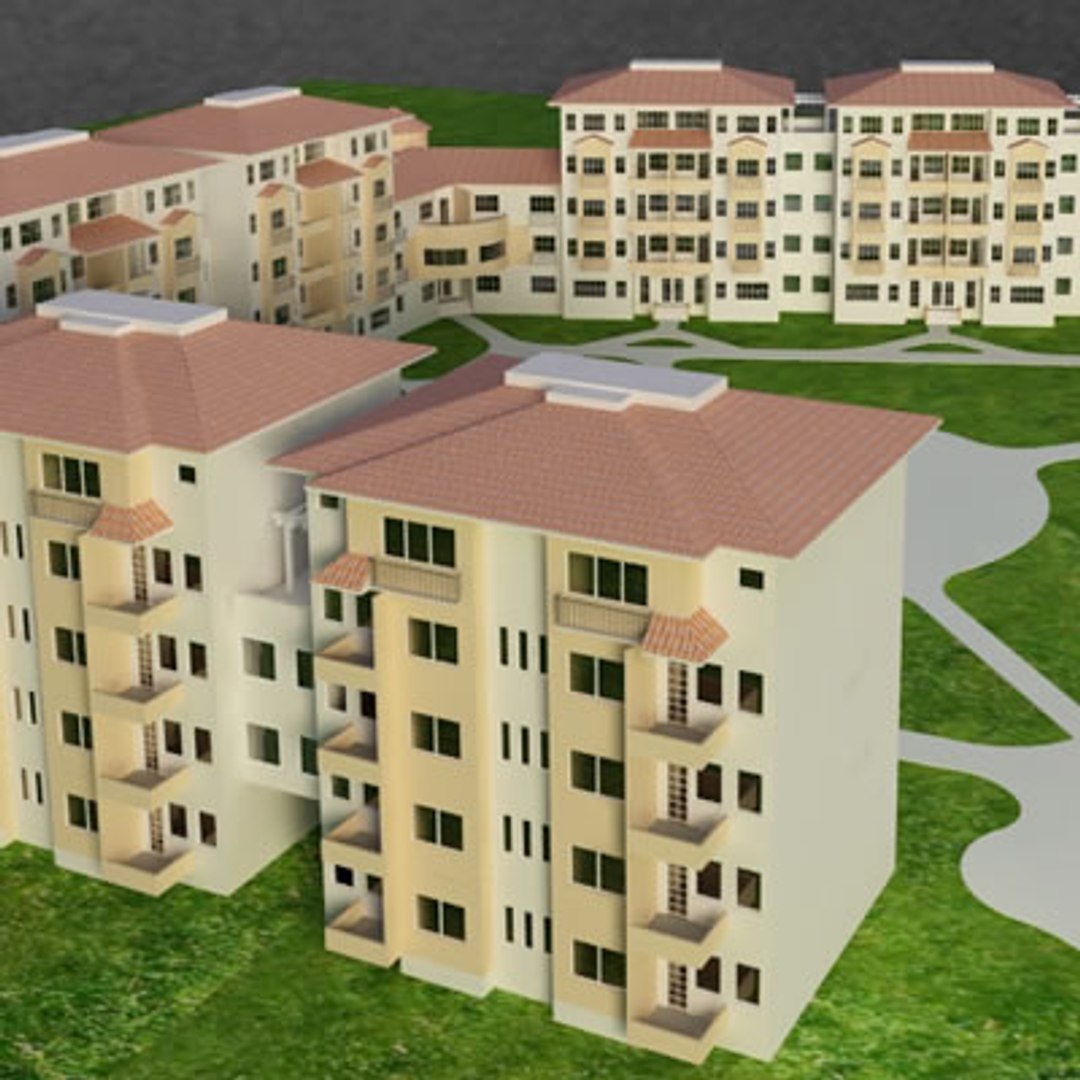 3d Apartment Building Model