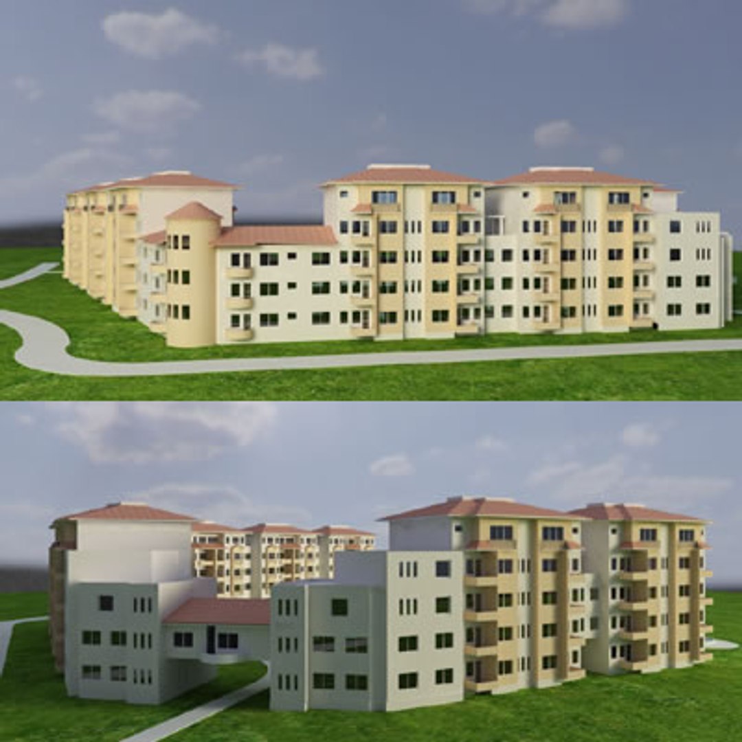 3d Apartment Building Model