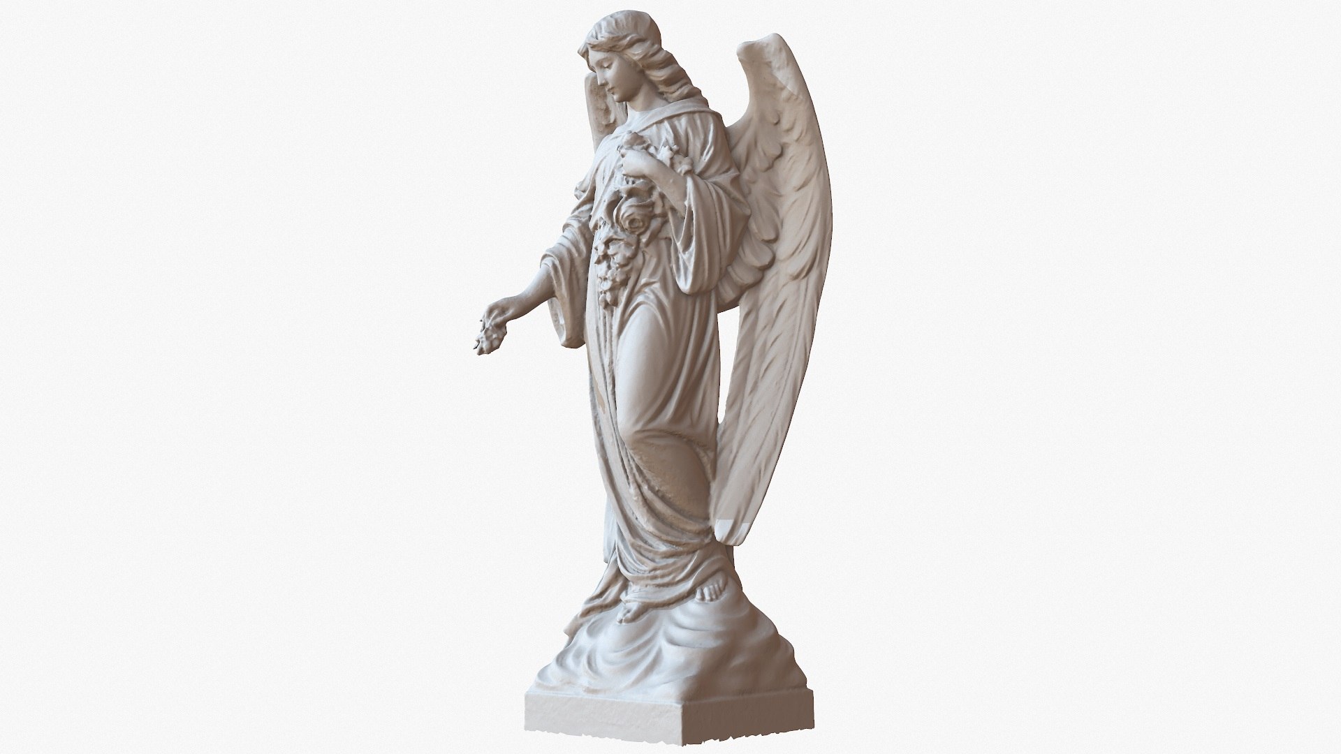 3D Model Sculpture Angel 1m Raw - TurboSquid 1189553