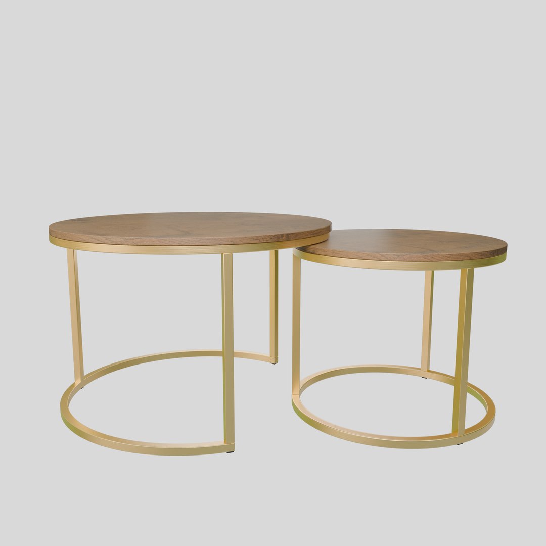 Double Coffe Table 3D Model - TurboSquid 2283152